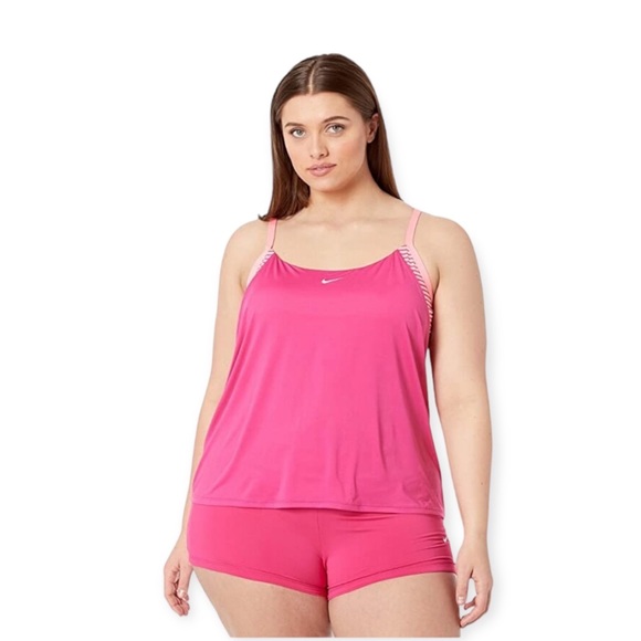 Nike | Swim | Nikefireberry Plus Size Micro Stripe Layered Tankini Swim ...